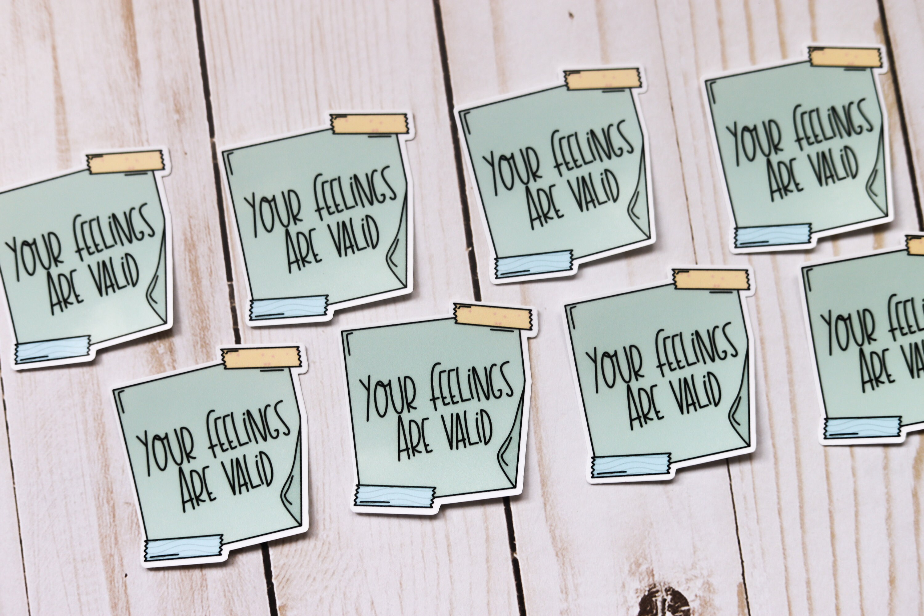 Your Feelings Are Valid Sticky Note Sticker Affirmation | Etsy