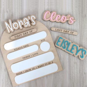Personalized Interchangeable First & Last Day of School Sign | Custom ...