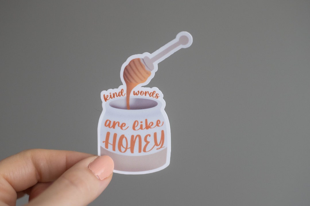 Kind Words Honey Pot Sticker - Waterproof Christian Decal - Etsy