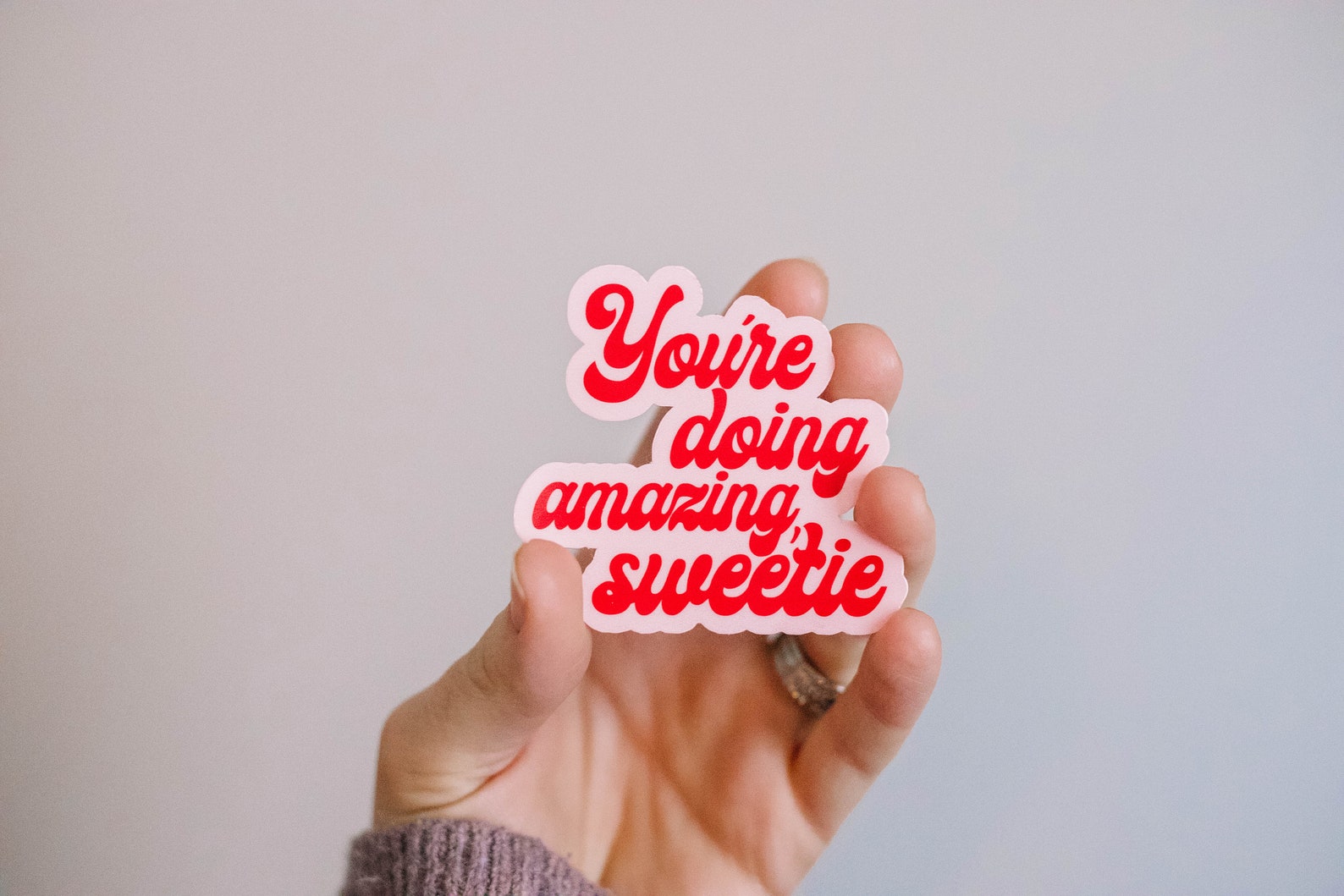 You're Doing Amazing Sweetie Retro Waterproof Sticker - Etsy