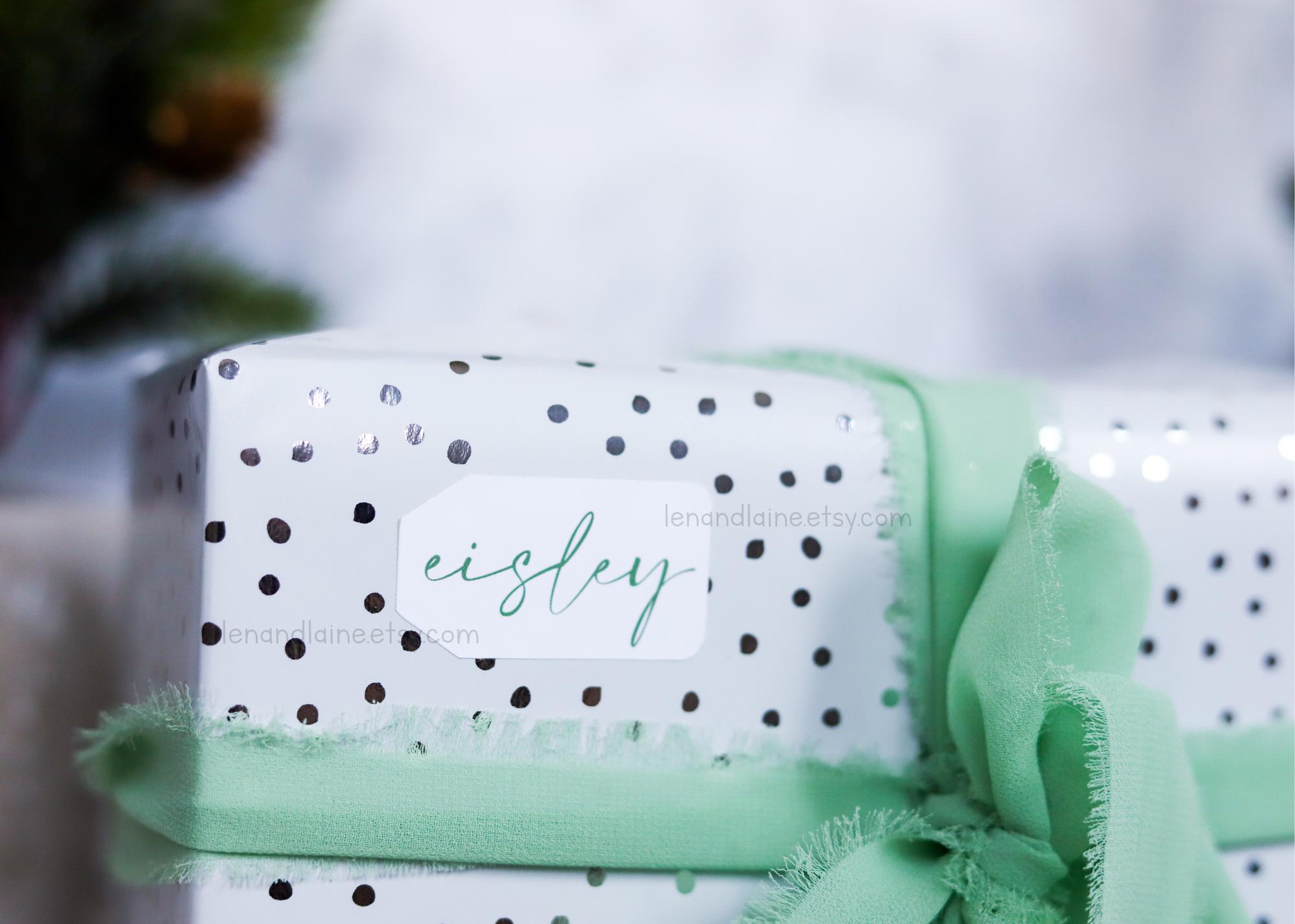 Custom Name Gift Tag Stickers - Etsy