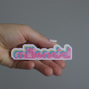 Millennial Throwback Sticker - Etsy