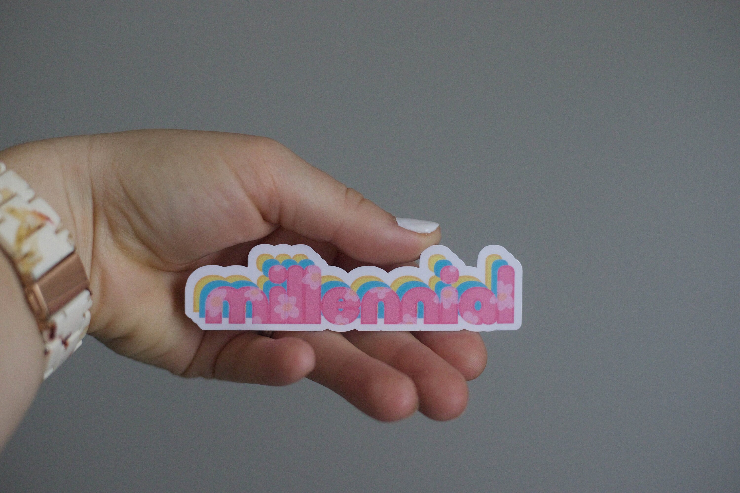 Millennial Throwback Sticker - Etsy