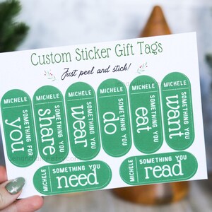 Custom Something You Want, Need, Wear Read Gift Tag Stickers - Etsy