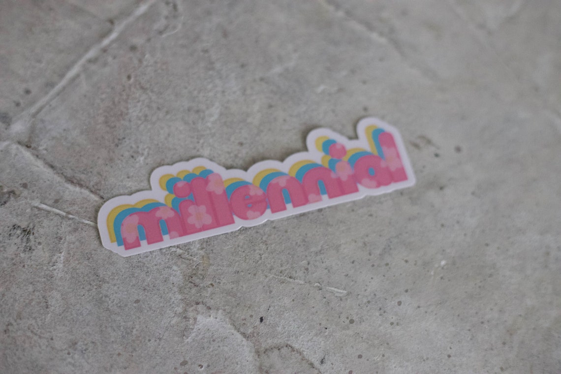 Millennial Throwback Sticker - Etsy