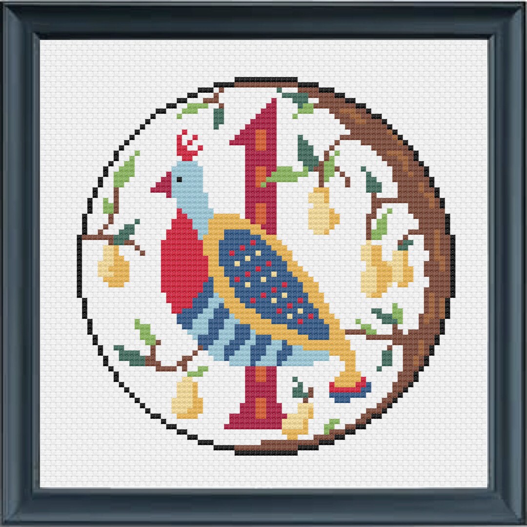 Partridge in a Pear Tree Cross Stitch Pattern - 12 Days of Christmas ...