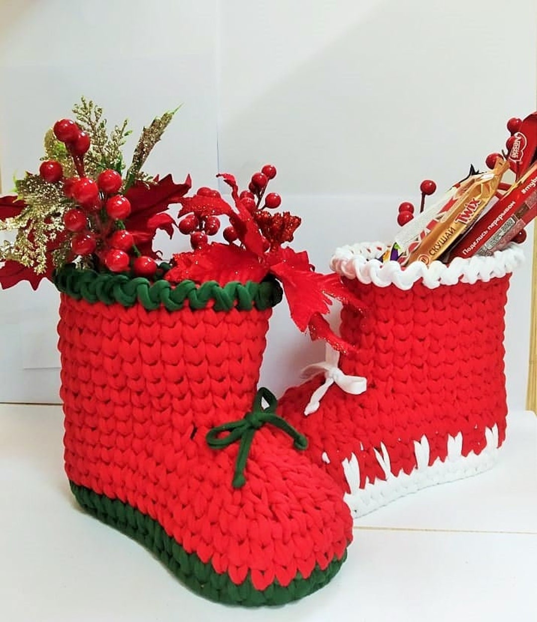 Santa Claus Boots. Christmas Present. Christmas Basket. Christmas ...