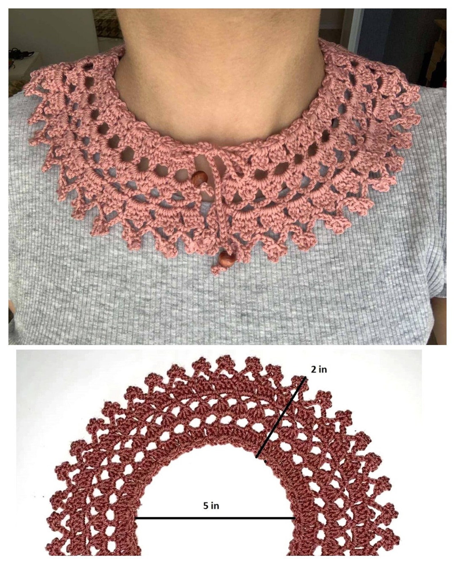 Crochet Collar Pattern, Vintage Collar Pdf, Handmade Collar, Victorian ...