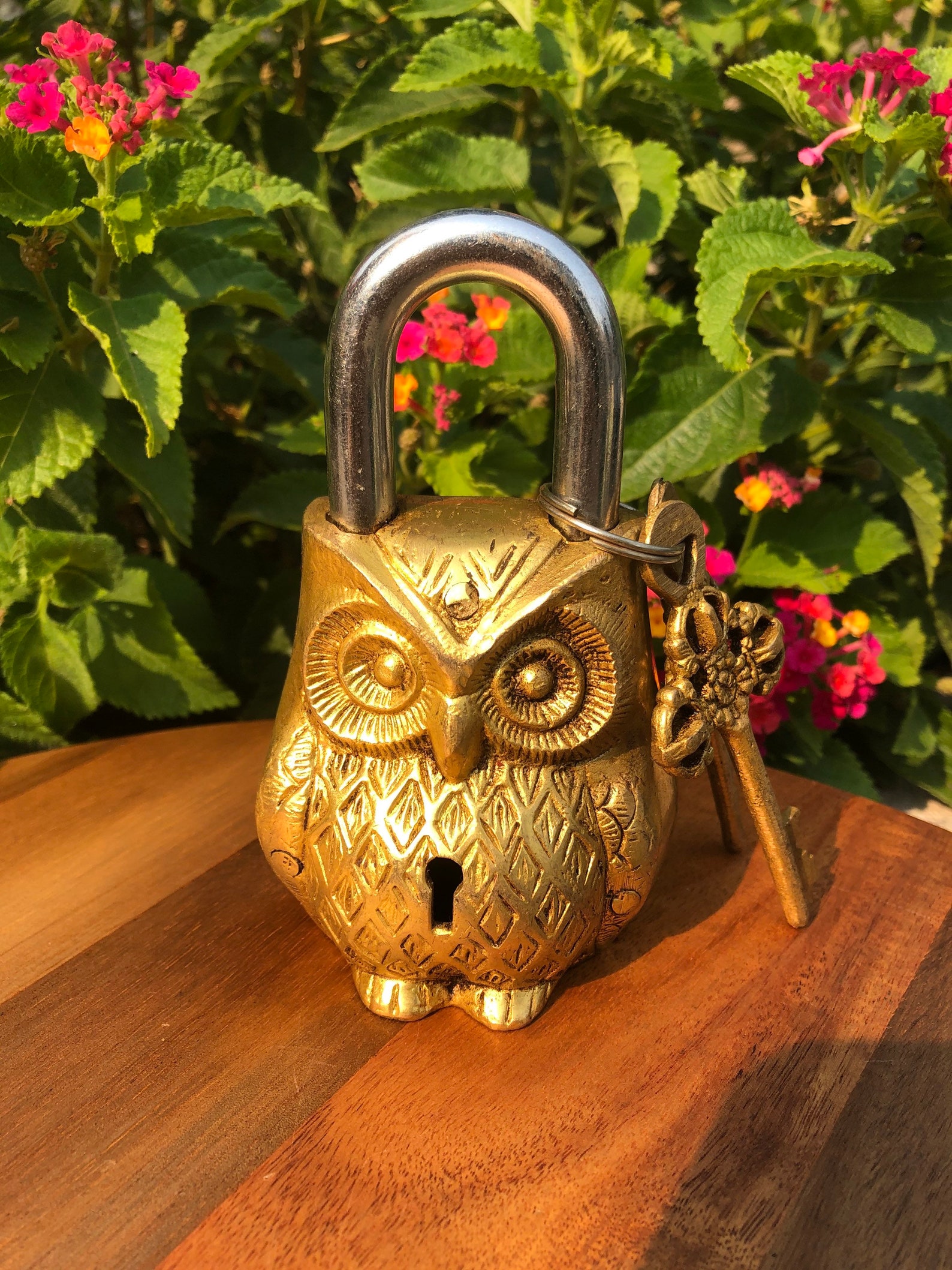 Cute and Secure Owl Shaped Brass Lock Brass Padlock Metal - Etsy