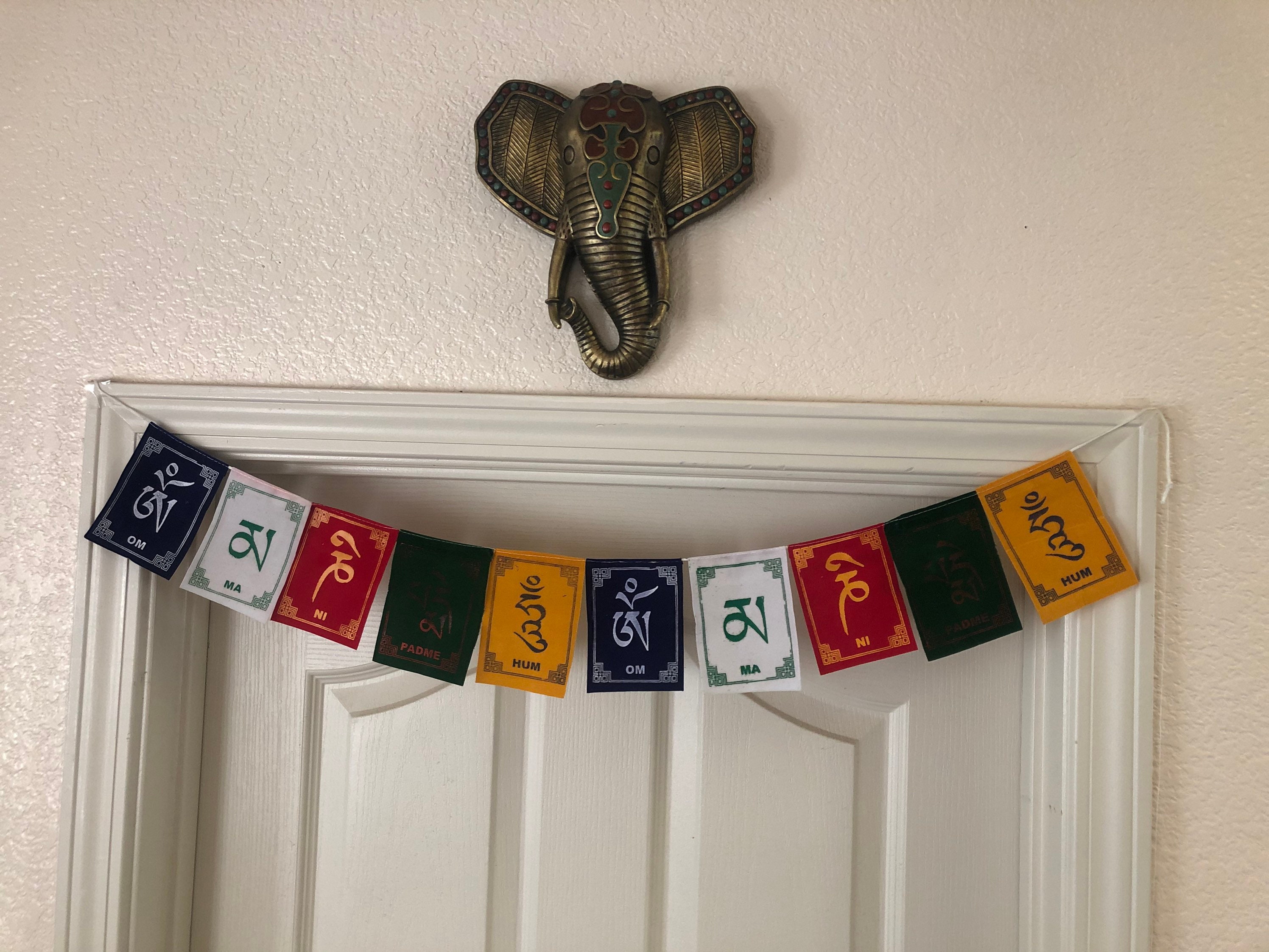 Om Mani Padme Hum VELVET Prayer Flag Tibetan Flags Nepal - Etsy Hong Kong