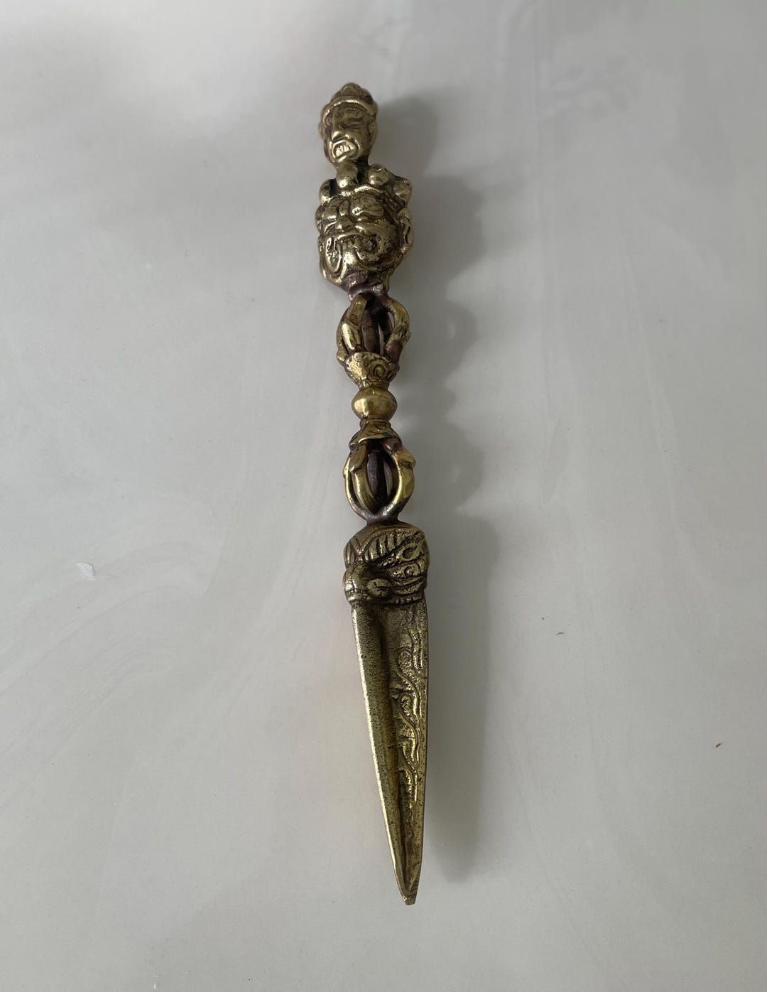 Handcarved Tibetan Phurba: Buddhist Ritual Dagger, Meditation Decor - Etsy