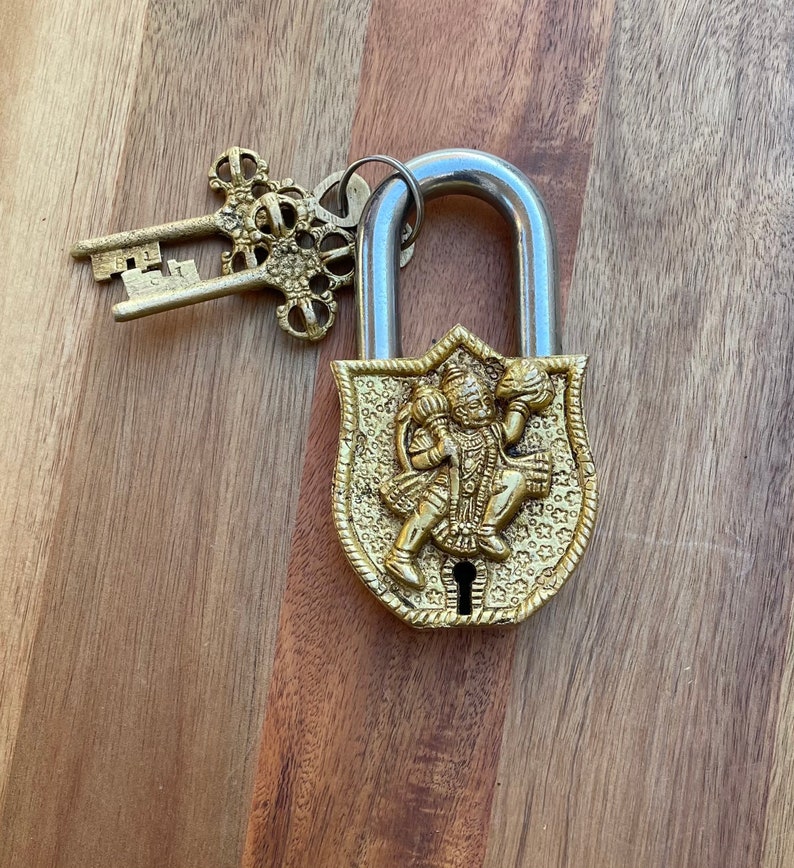 Gorgeous Small Lord Hanuman Antiquevintage Looking Padlock - Etsy