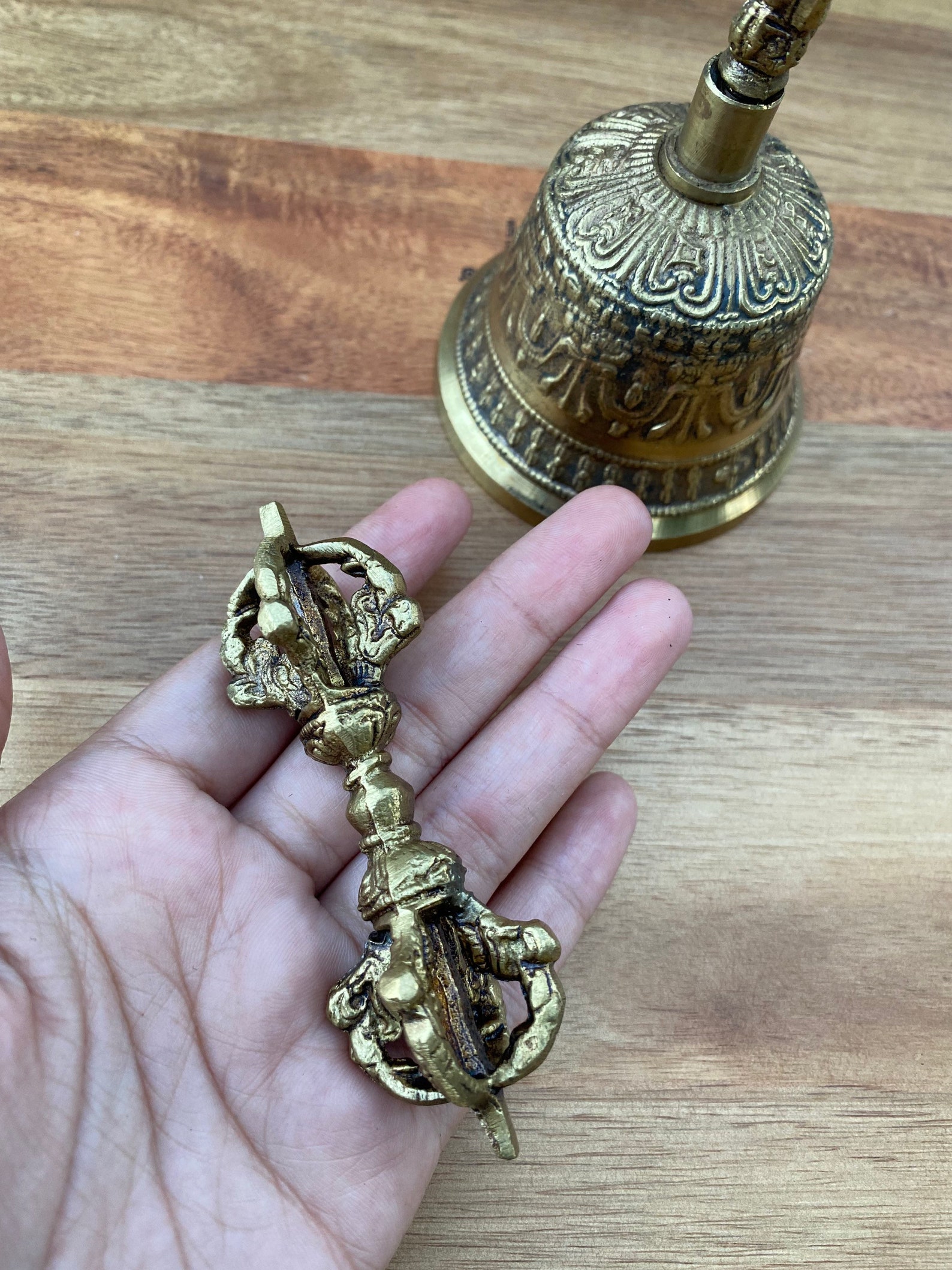 Beautiful Tone Buddhist Brass Bell Medium Tibetan Prayer Bell - Etsy
