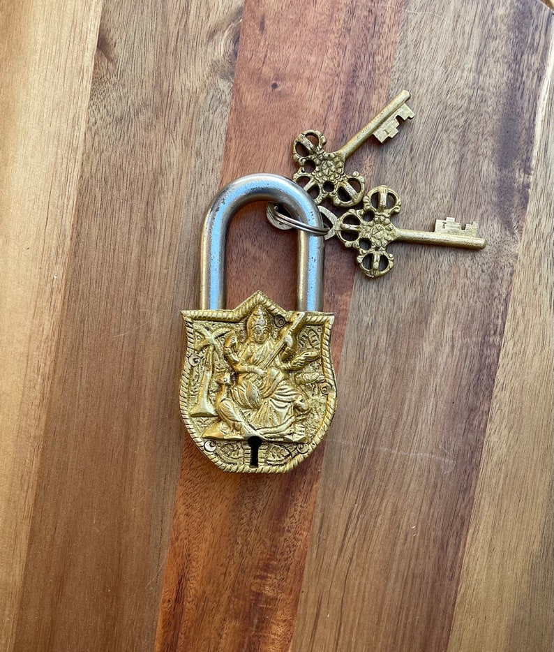 Gorgeous Small Saraswati Antique/vintage Looking Padlock Gate - Etsy