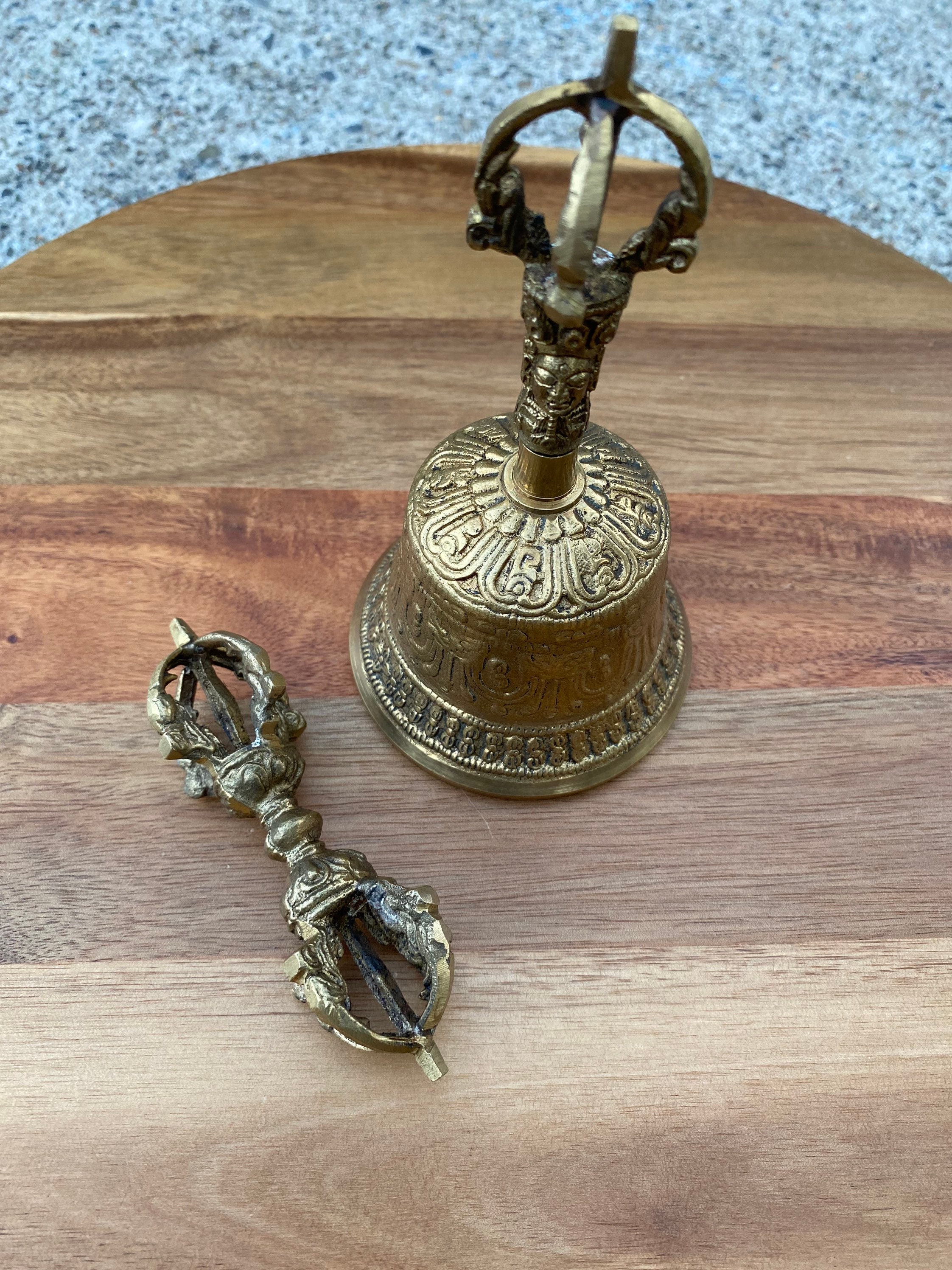 LARGE Buddhist Brass Bell BEAUTIFUL Tone Tibetan Prayer Bell - Etsy