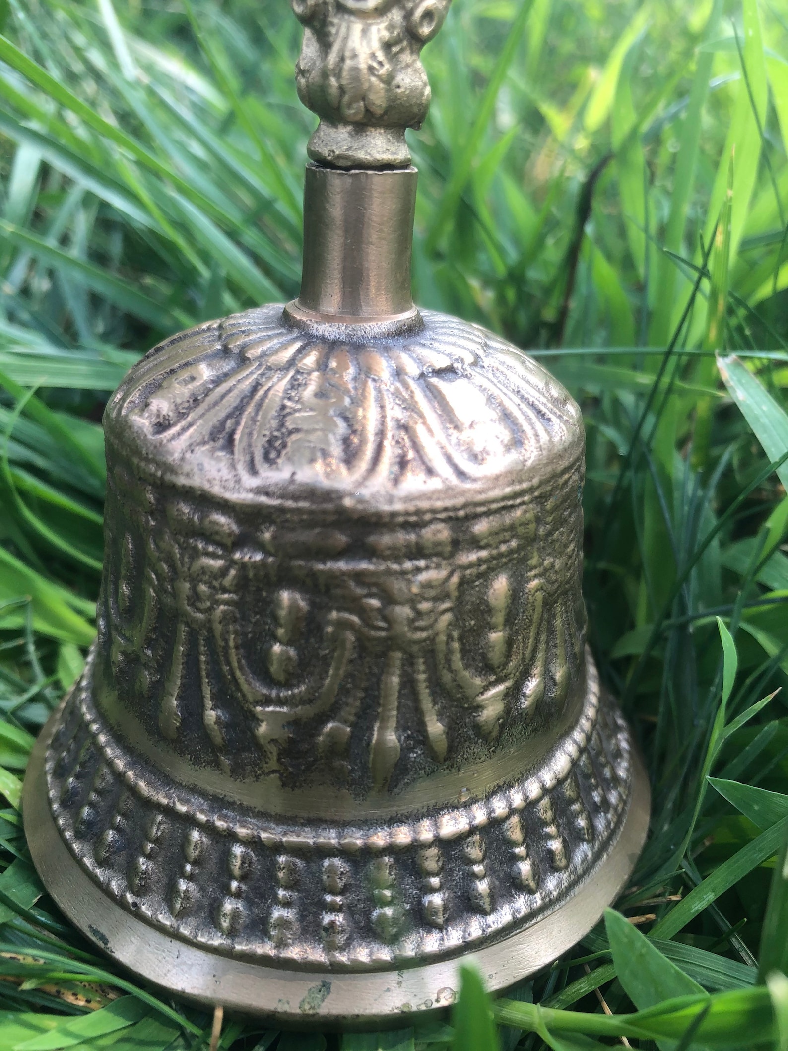 Beautiful Tone Buddhist Brass Bell Medium Tibetan Prayer Bell | Etsy