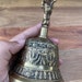 Handcarved Brass Tibetan Prayer Bell: Meditation, Yoga, Sound Therapy ...