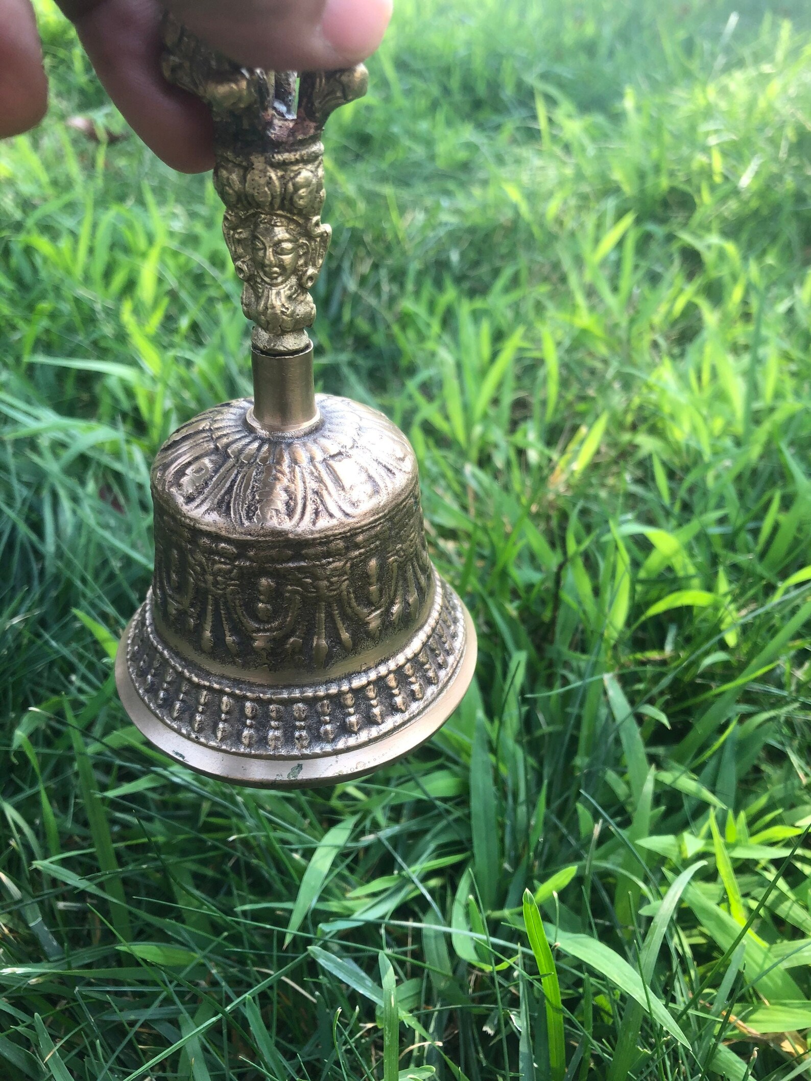 Beautiful Tone Buddhist Brass Bell Medium Tibetan Prayer Bell | Etsy