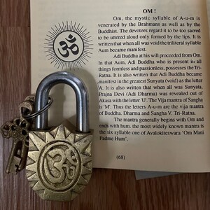 Gorgeous Small Lords Shiva Antique Vintage Looking Padlock Gate Lock ...