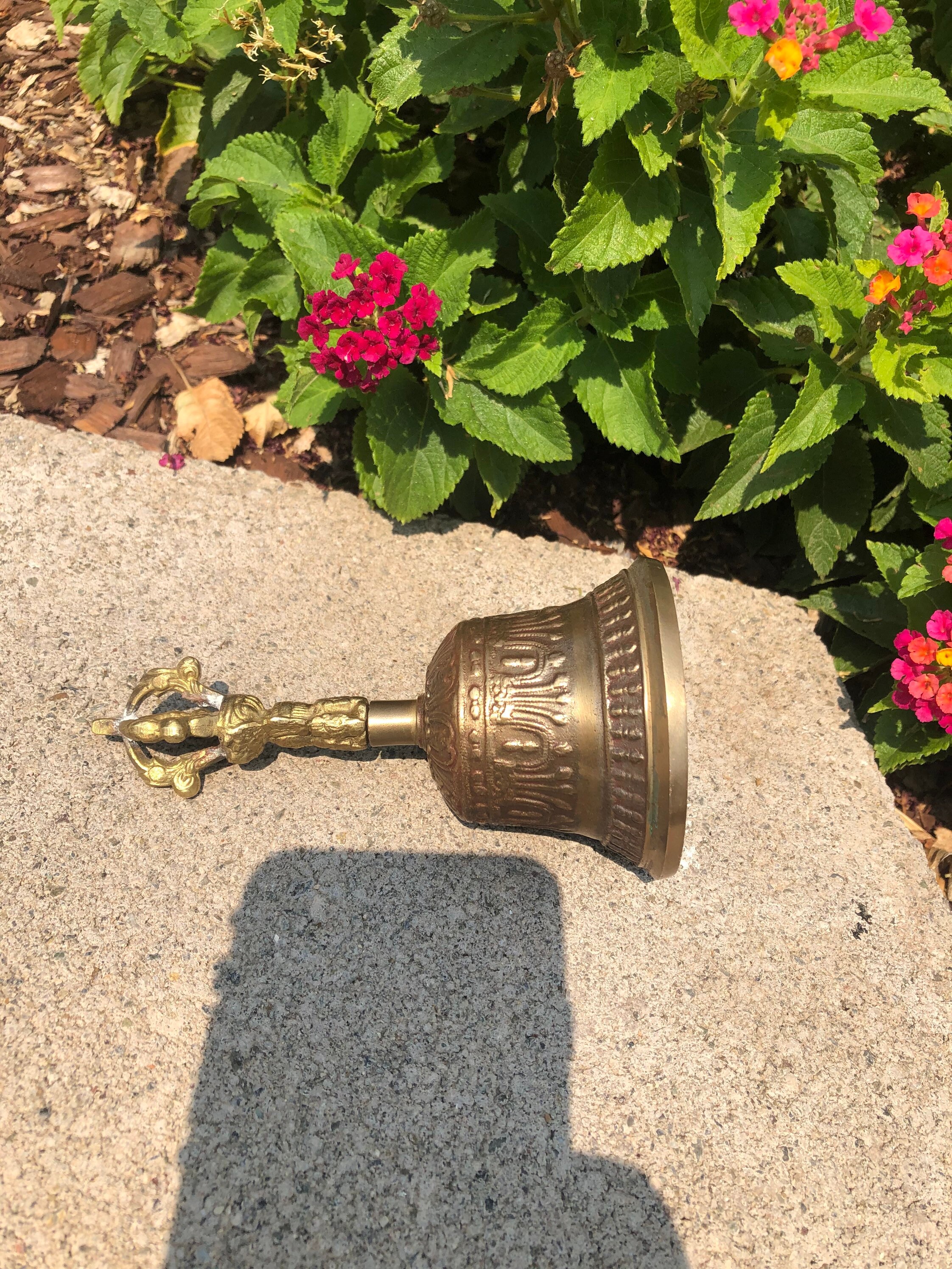 LARGE Buddhist Brass Bell BEAUTIFUL Tone Tibetan Prayer Bell | Etsy
