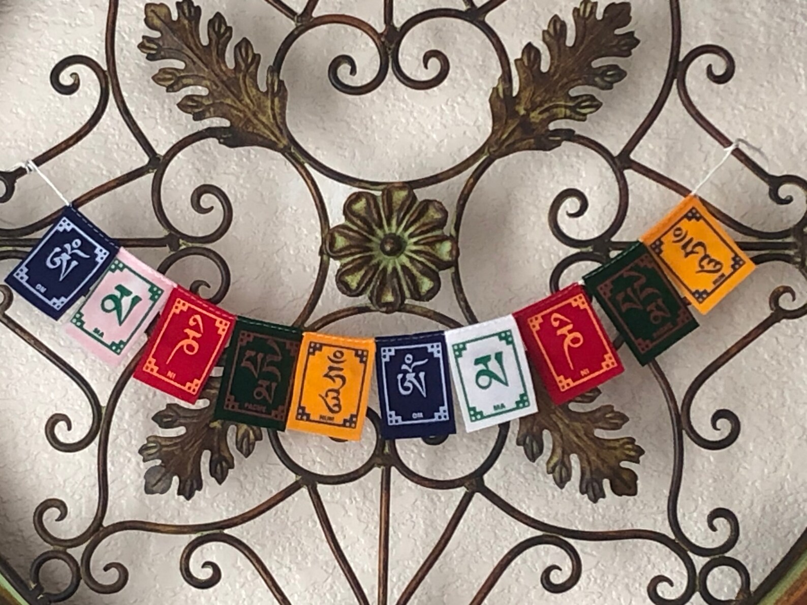 Om Mani Padme Hum VELVET Prayer Flag Tibetan Flags Nepal - Etsy Hong Kong