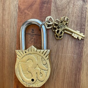 Gorgeous Small Lord Ganesh Antique/vintage Looking Padlock Gate Lock ...