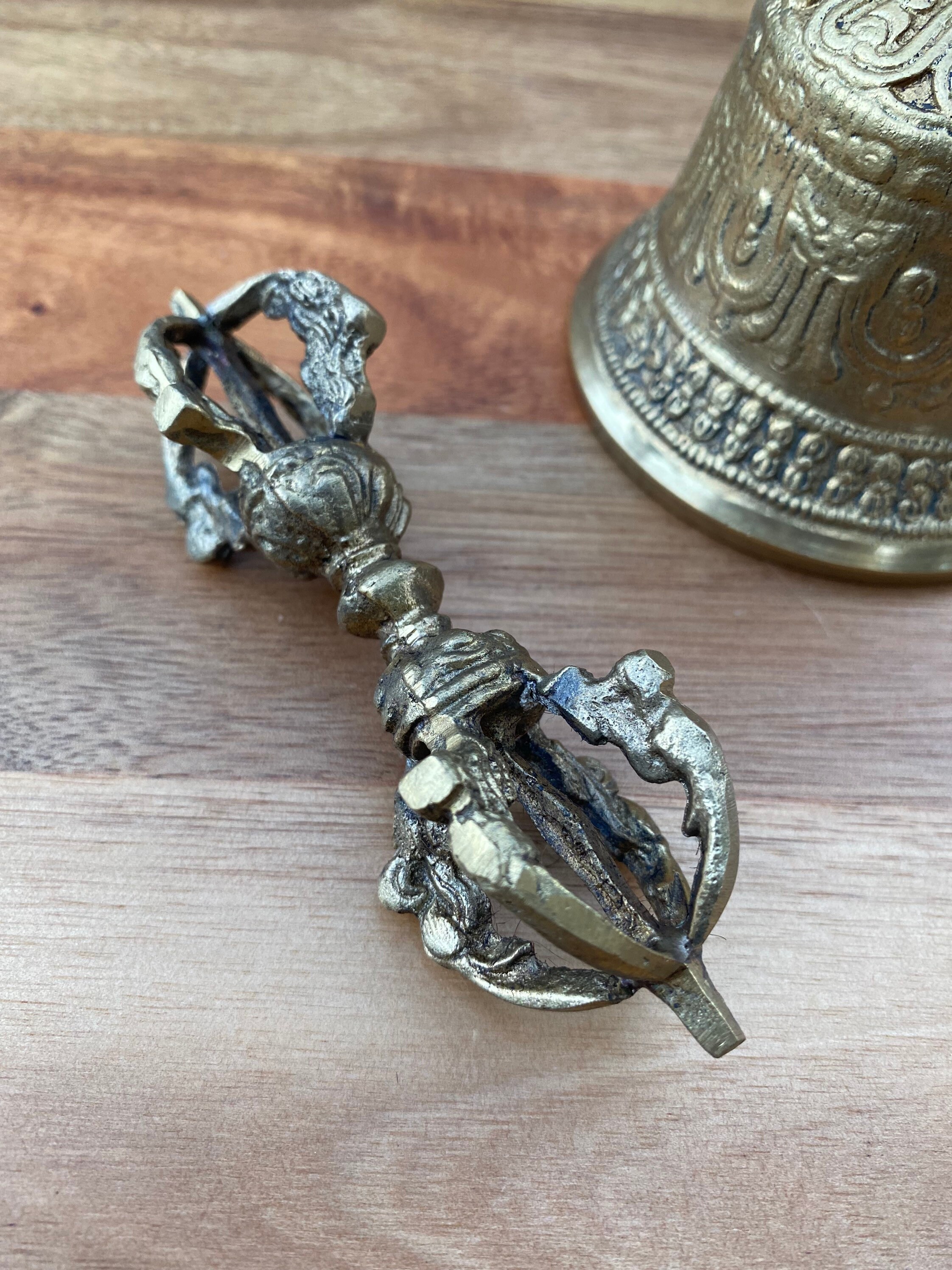 LARGE Buddhist Brass Bell BEAUTIFUL Tone Tibetan Prayer Bell - Etsy