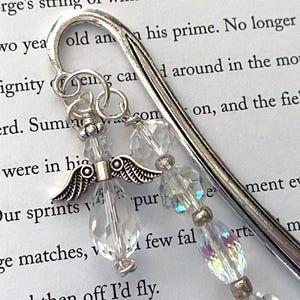 Angel Book Hook ~ Angel and Crystal Beaded Bookmark ~ Beads and Angel ...