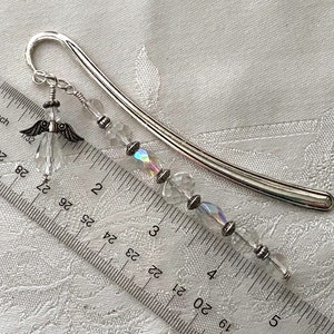 Angel Book Hook Angel and Crystal Beaded Bookmark Beads - Etsy