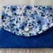 Blue Flowers Mini Wallet Hand Sewn Small Wallet Use for Small Purse ...