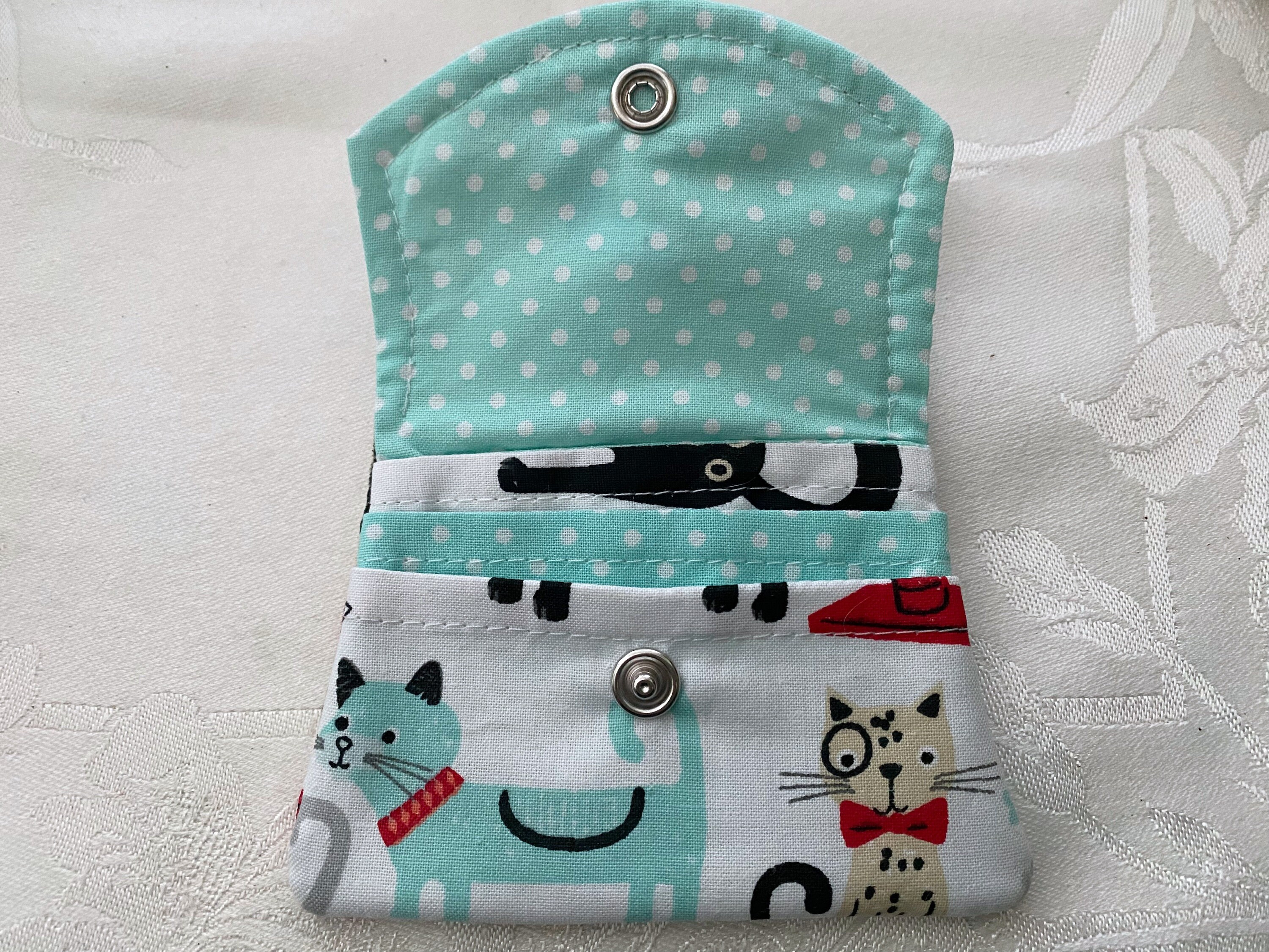 Handmade Cat Mini Wallet Hand Sewn Small Wallet Small - Etsy
