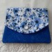 Blue Flowers Mini Wallet Hand Sewn Small Wallet Use for Small Purse ...