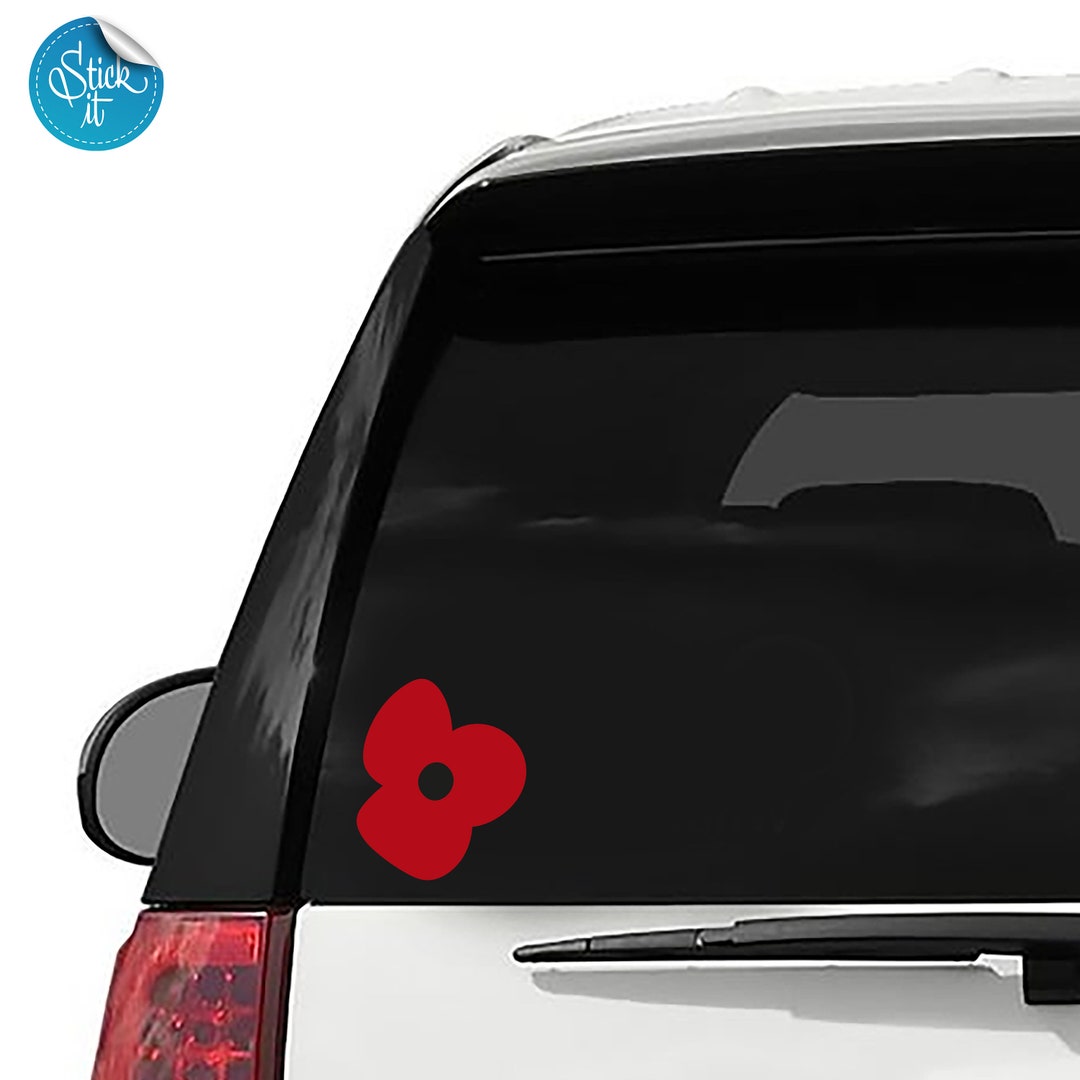 Lest We Forget Poppy VINYL Decal Car, Window or Bumper Sticker - Etsy UK