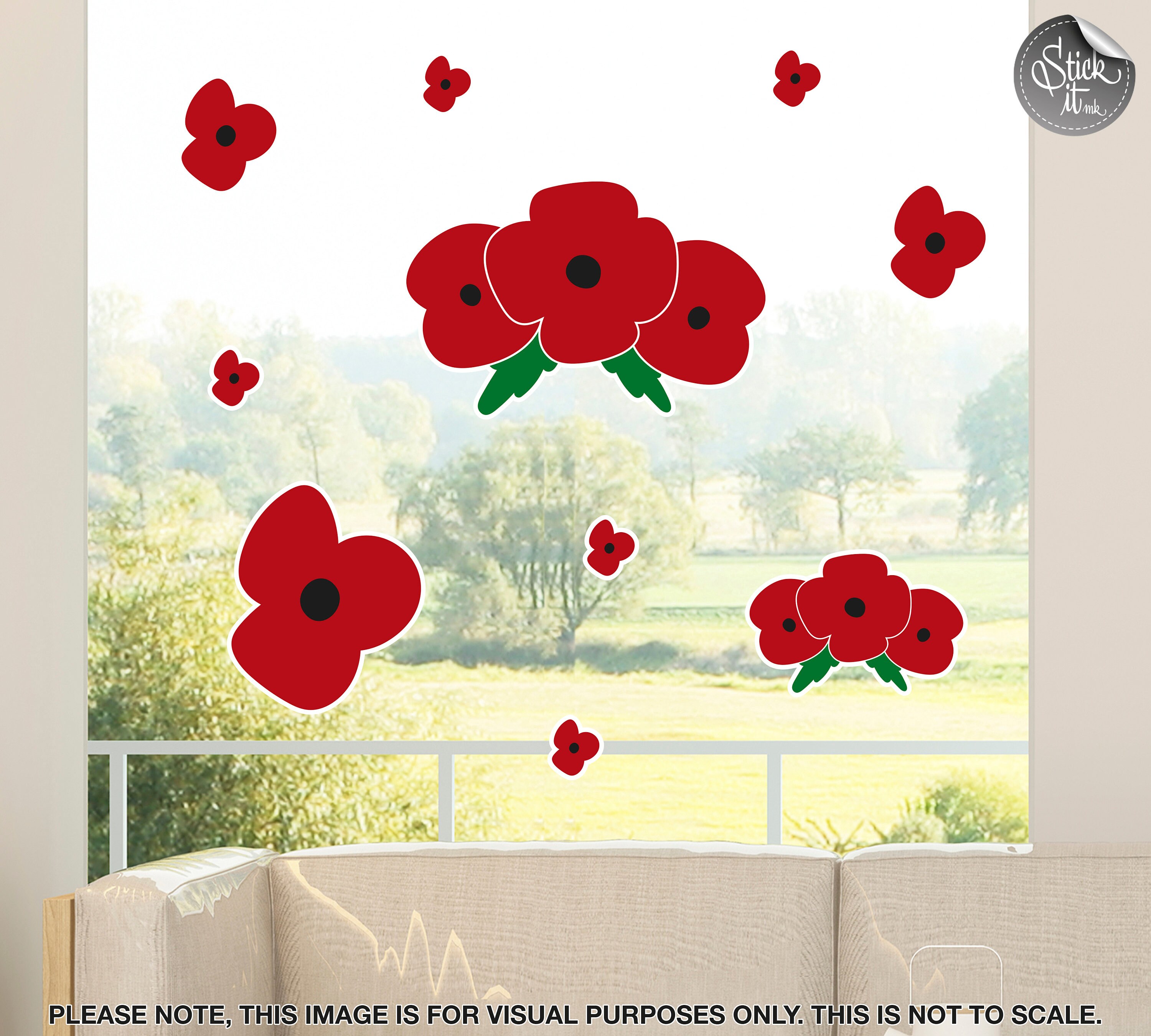 Vinyl Window Poppies Window Decals LEST WE Forget-window - Etsy UK