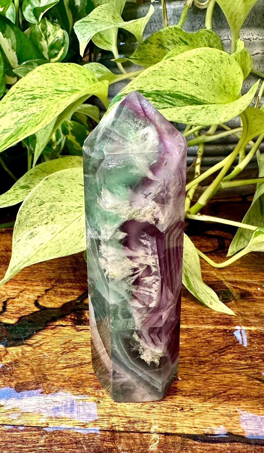 Rainbow Fluorite Tower - Powerful Stone - Psychic Intuition - Aura ...