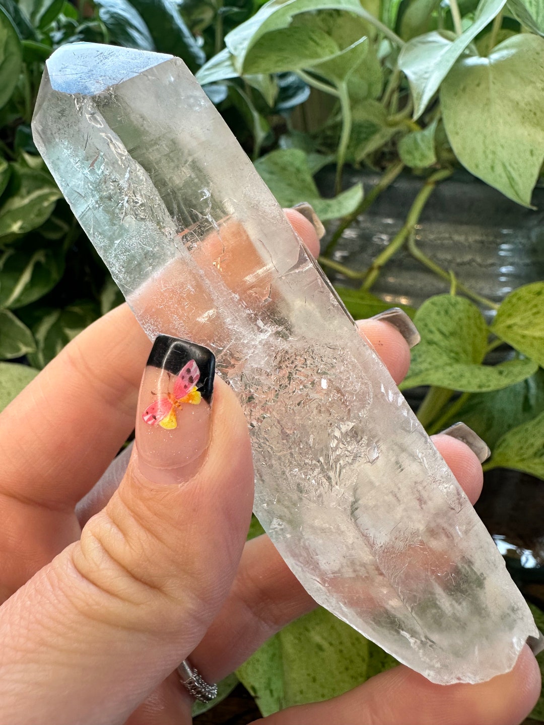 Lemurian Seed Lightning Strike Quartz Point Natural Raw Crown Chakra ...