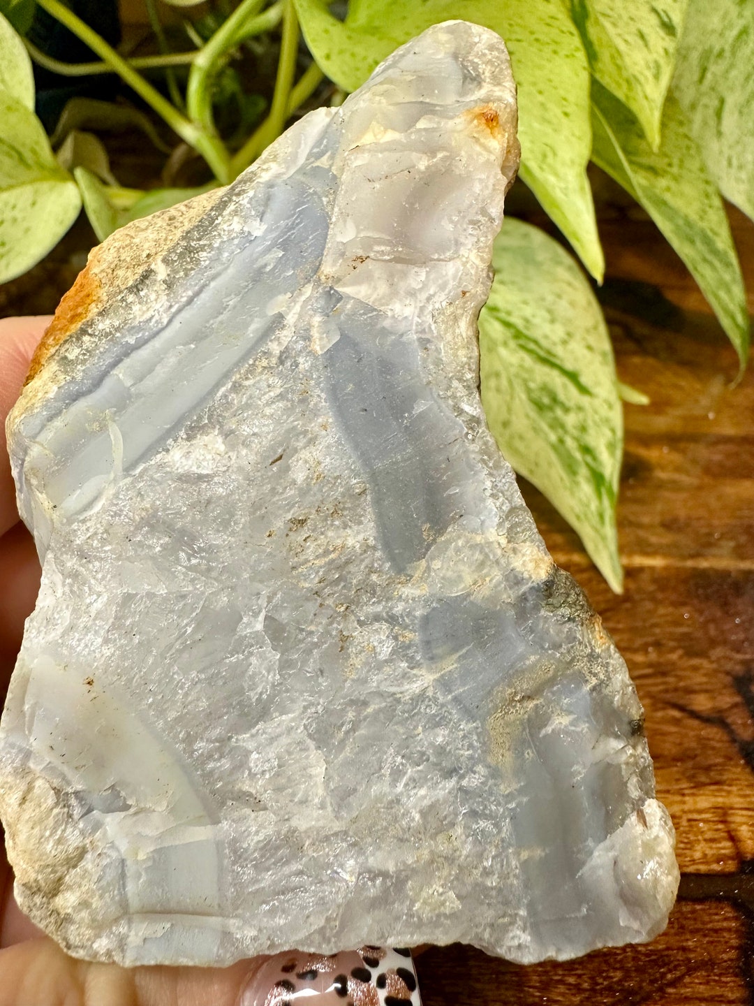 Raw Blue Lace Agate Peaceful Emotions Throat Chakra Communication Calming Peace Tranquility ...