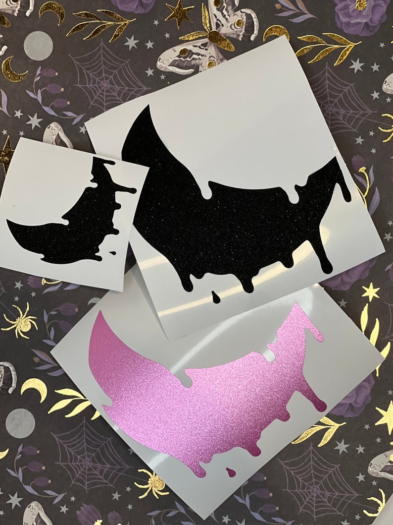 Dripping Moon Premium Vinyl Decal - Etsy