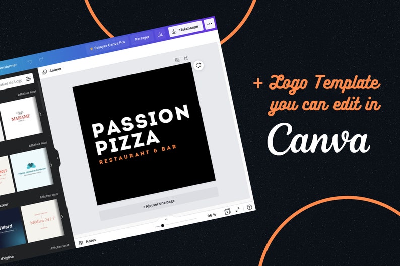 Food Menu Canva Template | Editable Tri-fold Brochure | Restaurant Menu ...