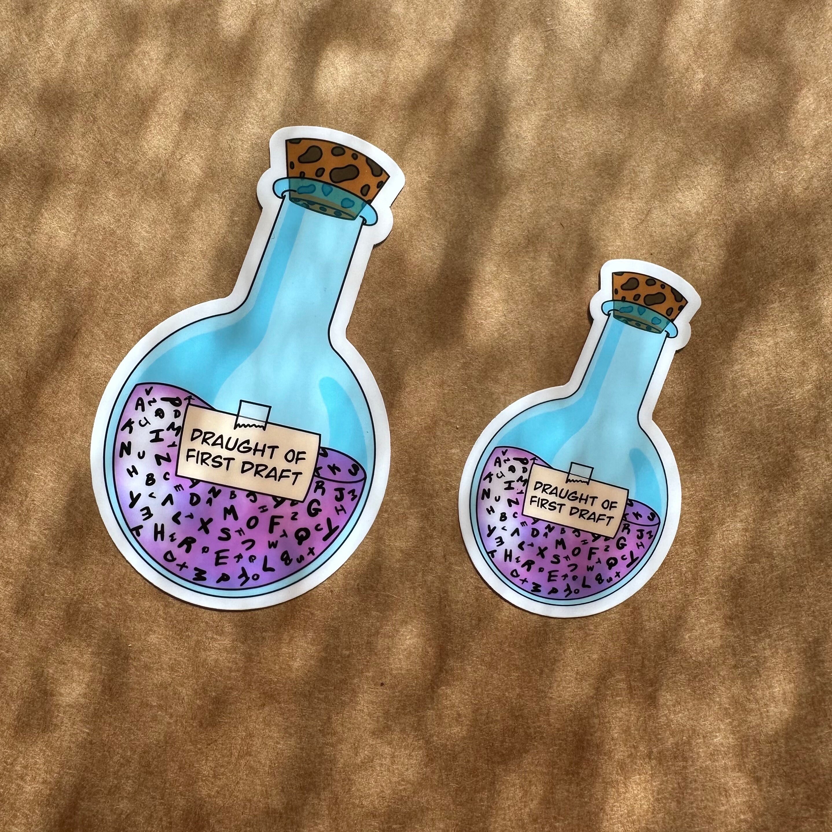 Draught of First Draft - Writing Sticker - Vinyl Sticker - Etsy