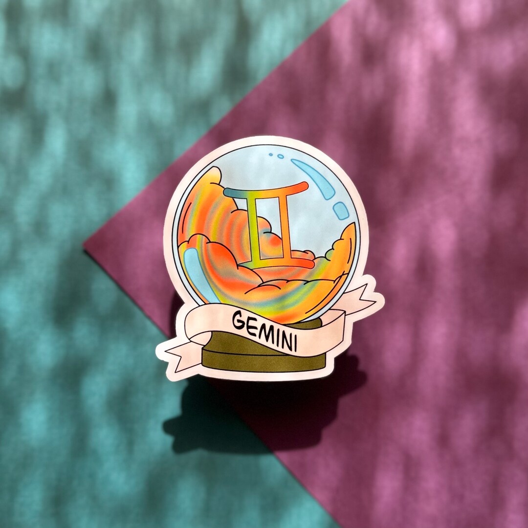 Gemini Crystal Ball Sticker - Etsy