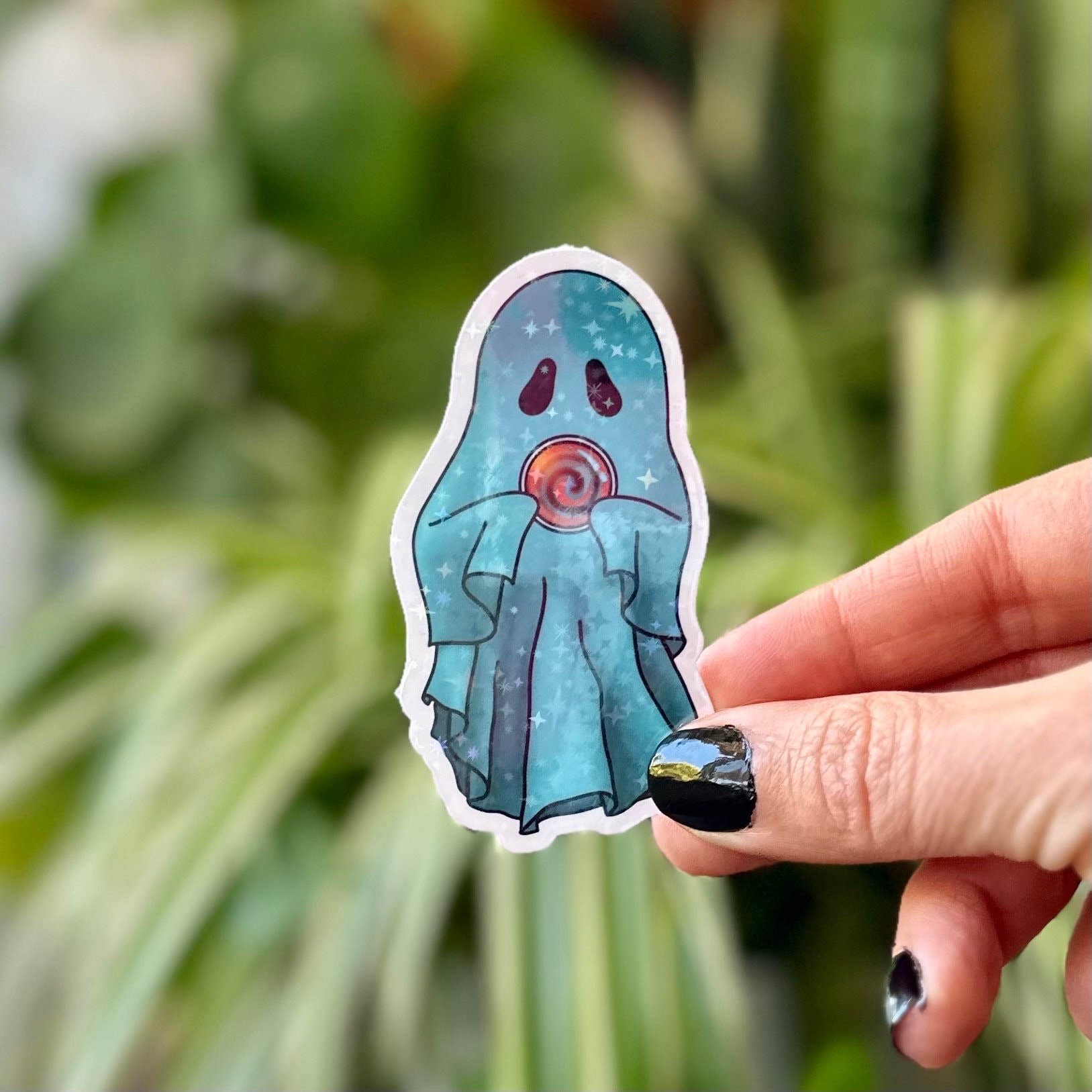 Spooky Sparkly Spirits Ghost Halloween Sticker - Etsy