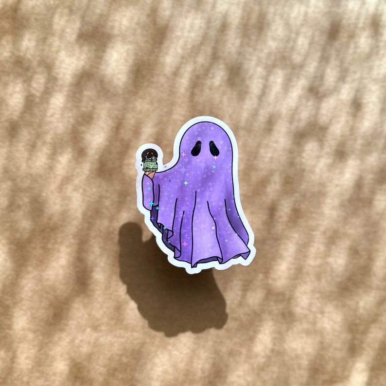 Spooky Sparkly Spirits Ghost Halloween Sticker - Etsy