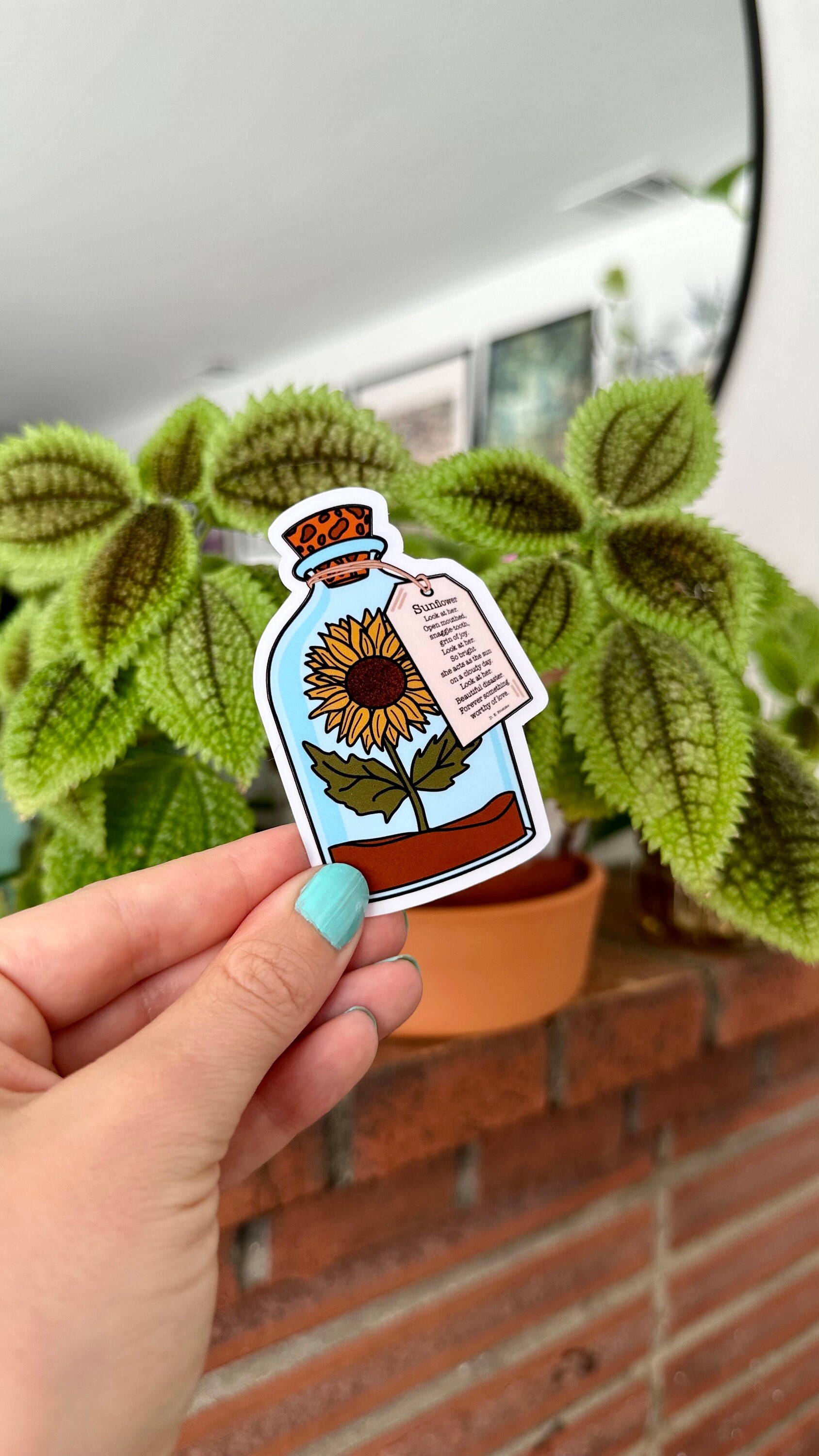 Sunflower Sticker - Poetry Sticker - Vinyl Sticker - Etsy