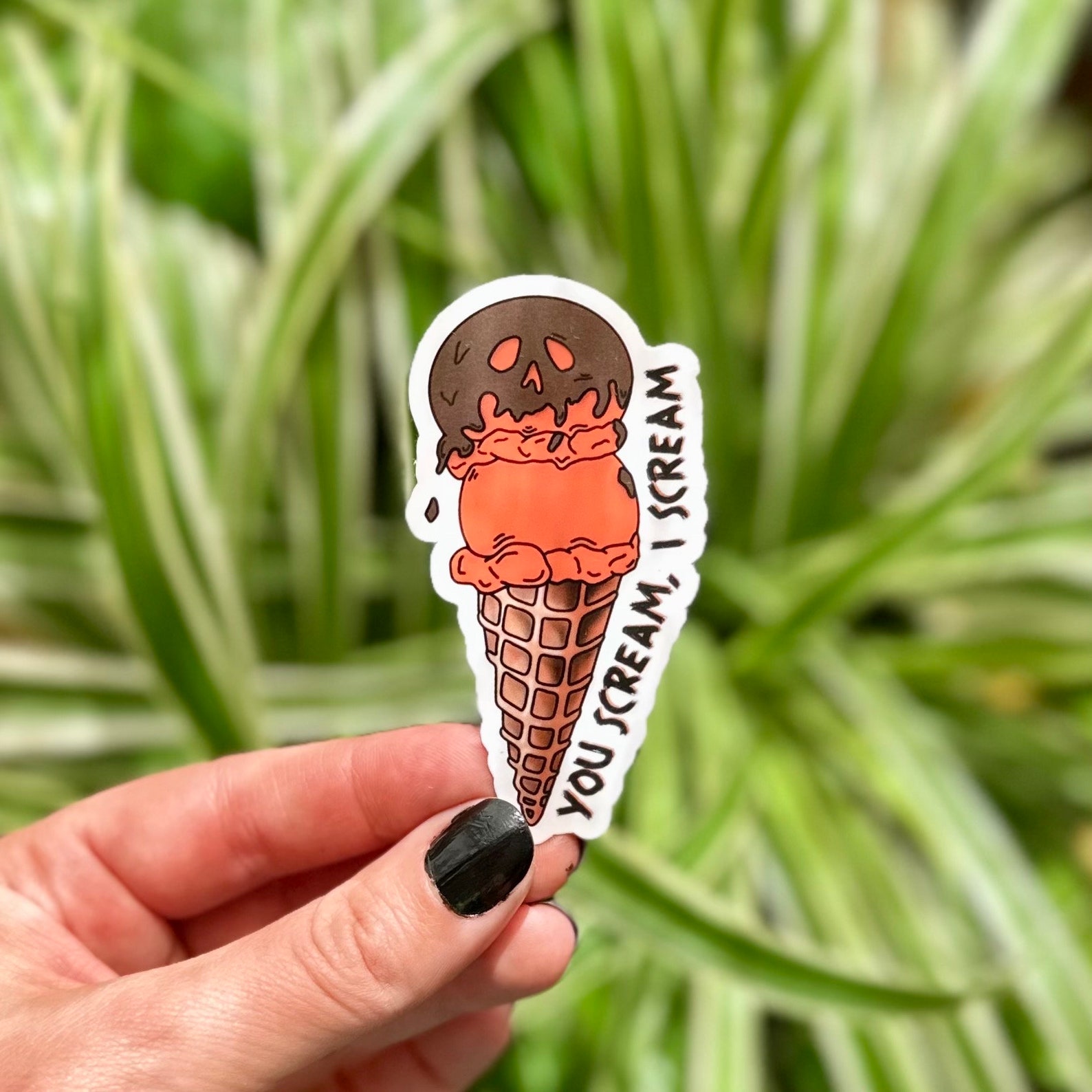 You Scream I Scream Ice Cream Halloween Sticker Etsy
