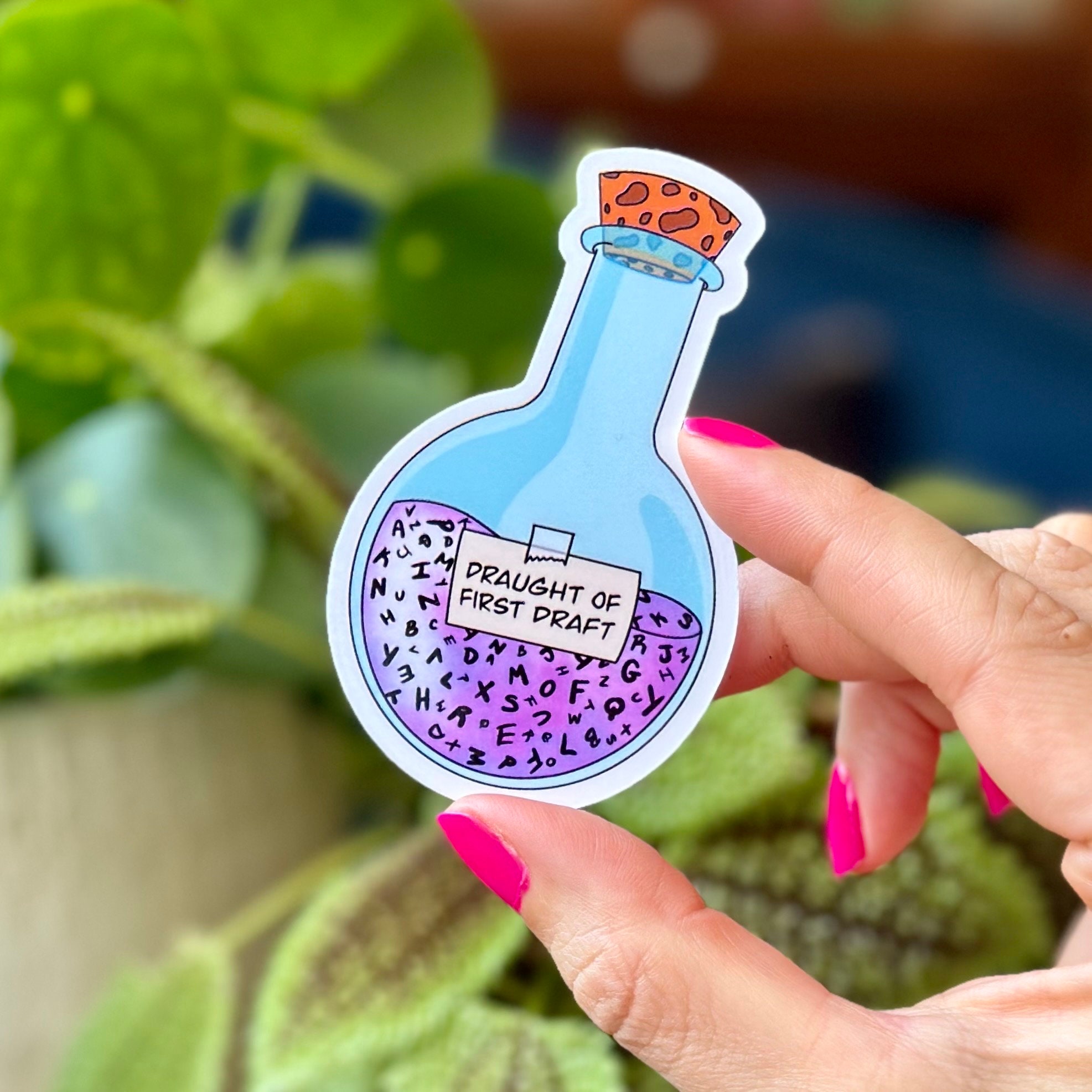 Draught of First Draft - Writing Sticker - Vinyl Sticker - Etsy