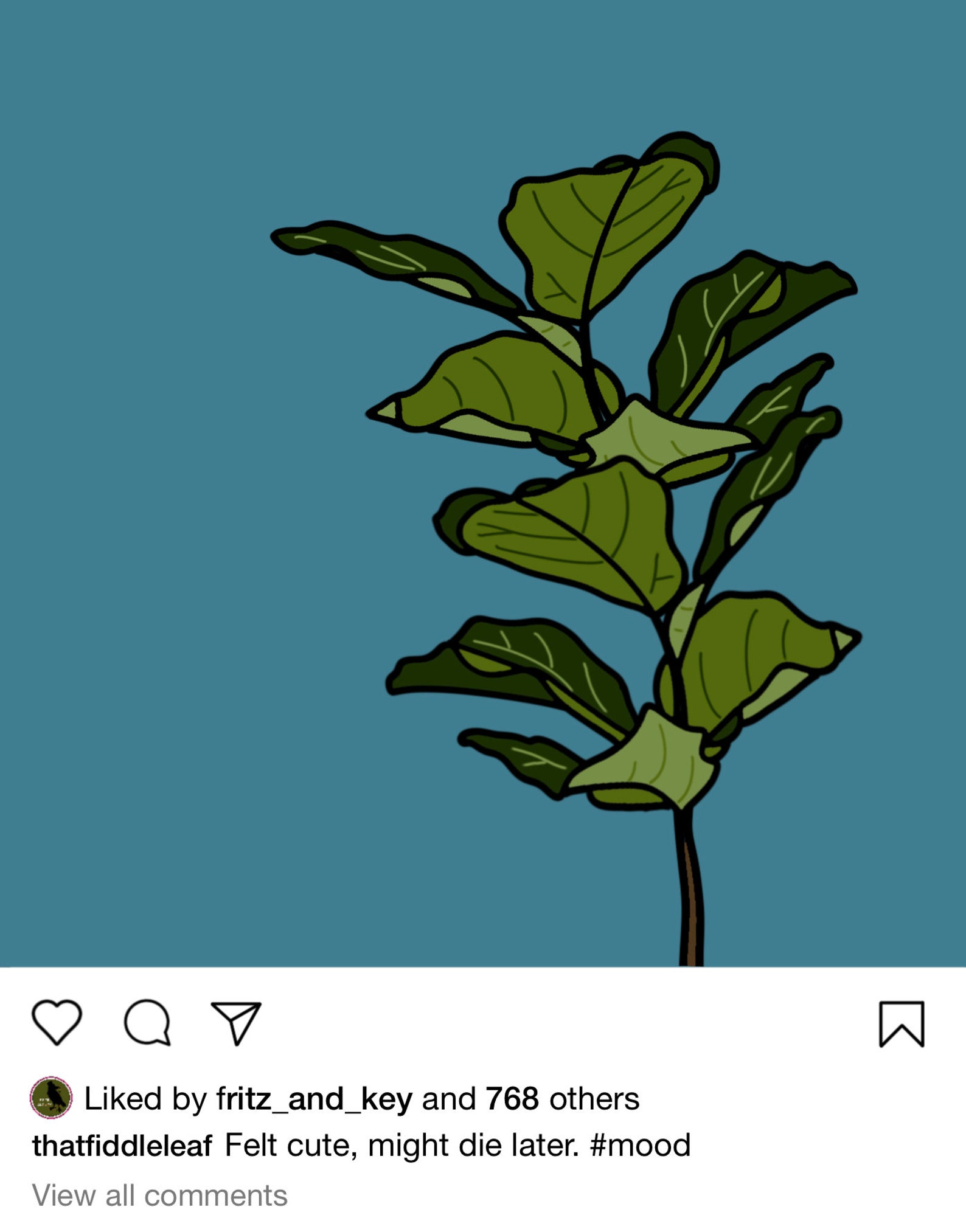 Fiddle Leaf Figs Instagram Post Sticker - Etsy
