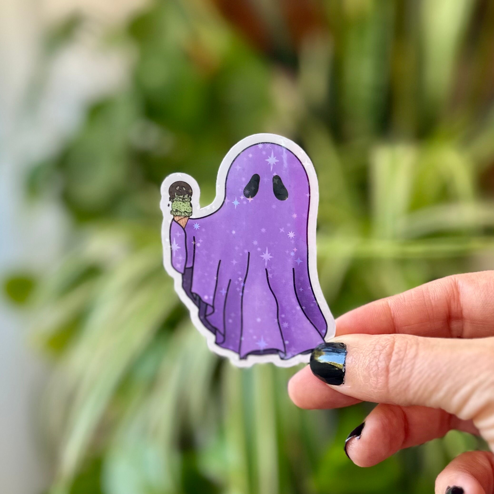 Spooky Sparkly Spirits Ghost Halloween Sticker - Etsy