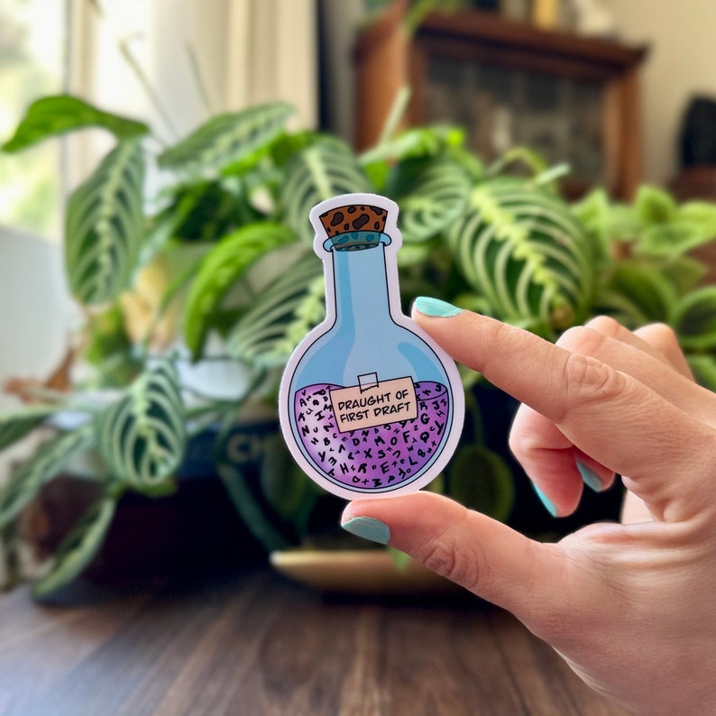 Draught of First Draft - Writing Sticker - Vinyl Sticker - Etsy