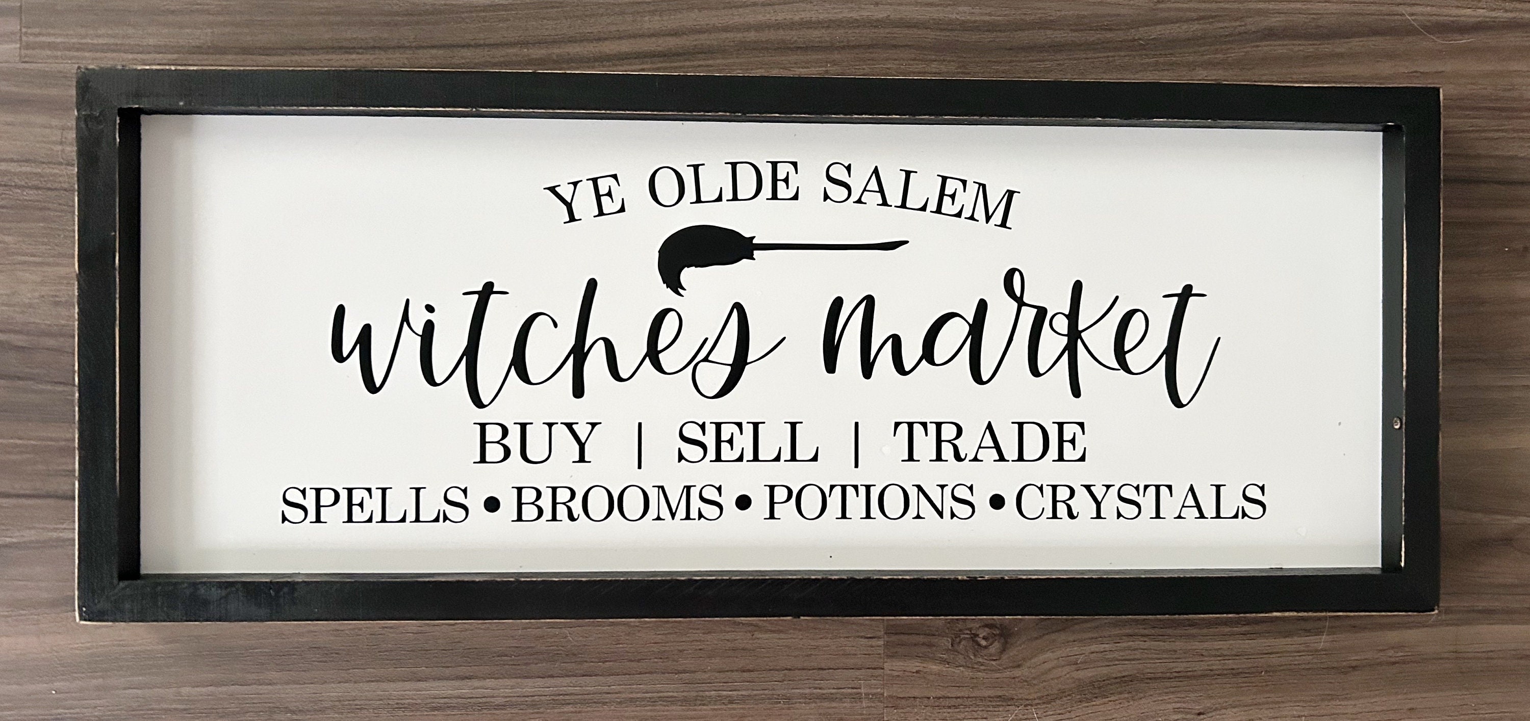 Ye Olde Salem Witches Market Halloween Home Decor Sign Wall Hanging ...